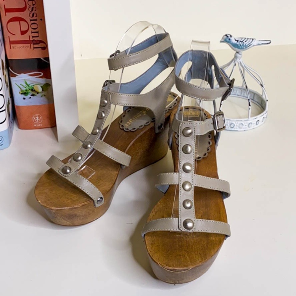 Juicy Couture Platform Wedge Gladiator Sandals - Gem